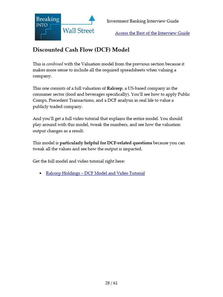 04 03 DCF Guide (1) Questions | PDF | Discounted Cash Flow | Stocks