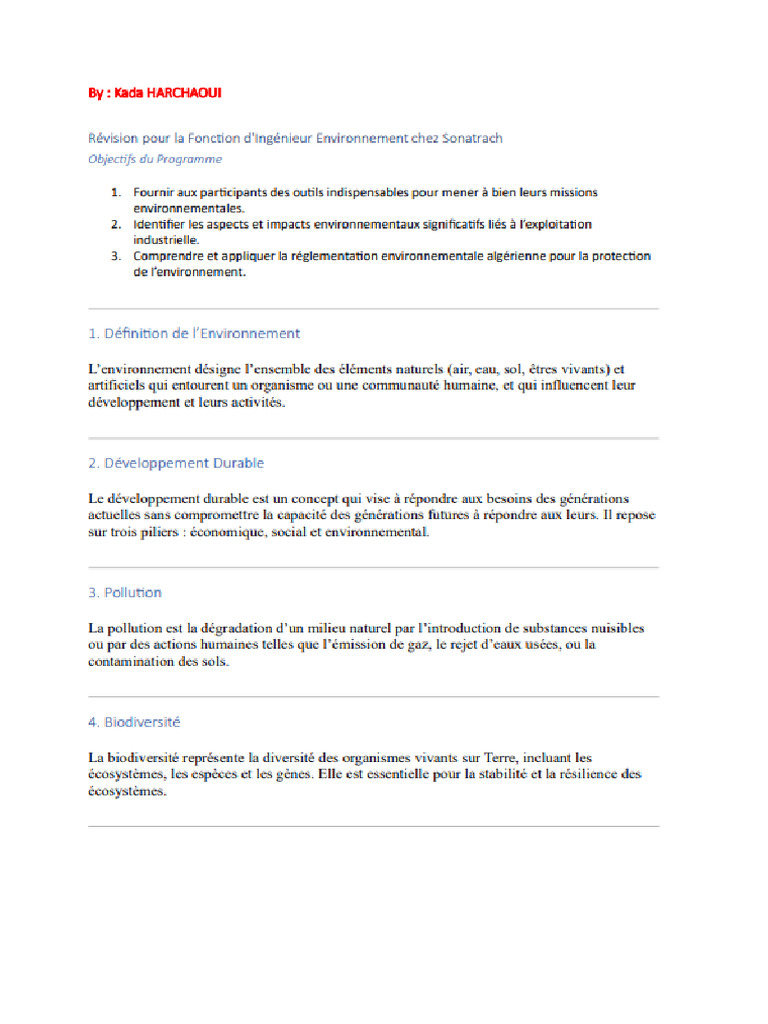 Résumé Environnement Climat Kada Har | PDF