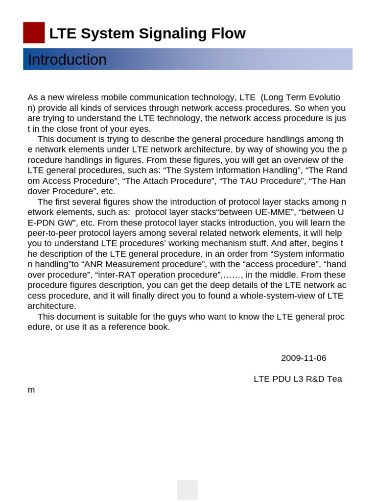 LTE Uplink Traffic Flow Overview | PDF | Network Architecture | Network ...