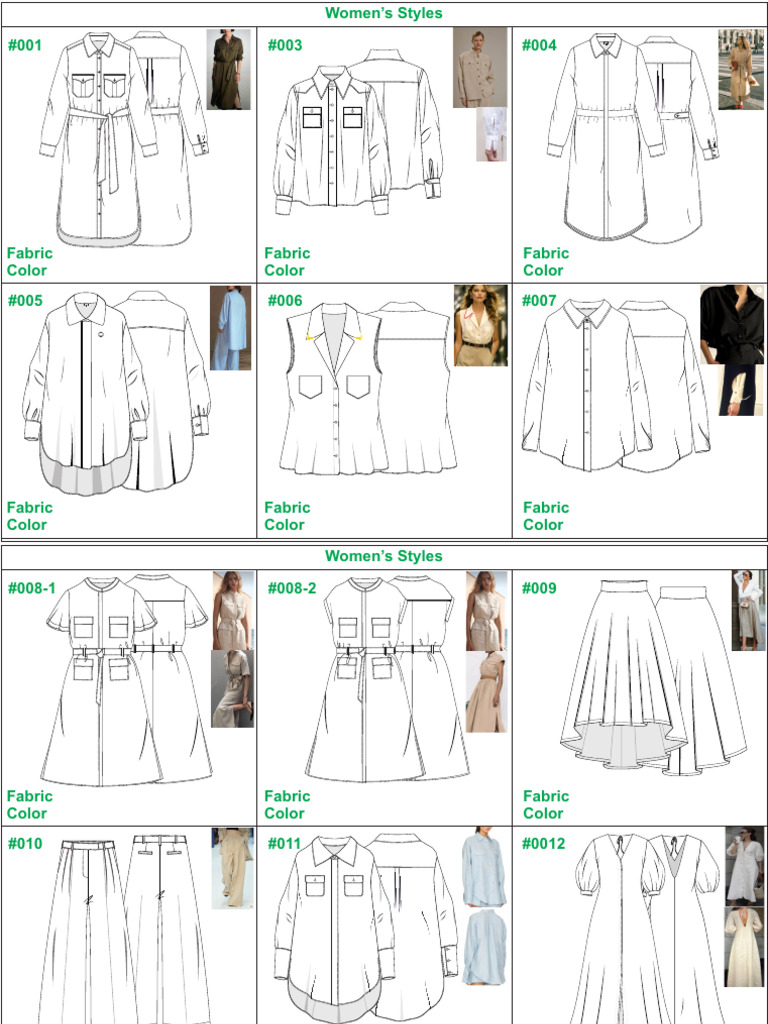 Approved Flats For Fabric and Color Details | PDF