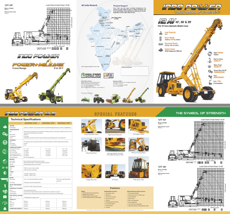 Indo Power 12T Hydra Specifications | PDF | Brake | Steering