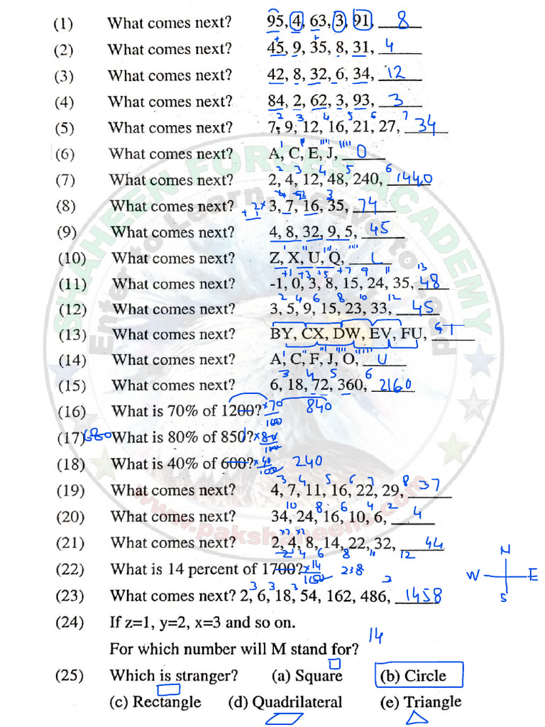 Verbal Intelligence Test Resources | PDF