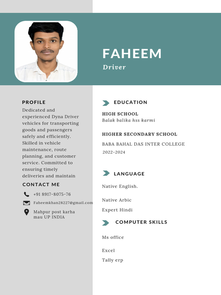 Dyna CV Faheem | PDF