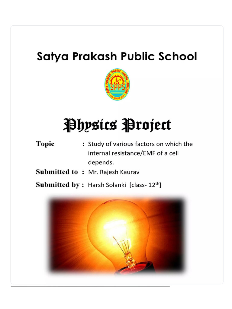 Physics Project 1 | PDF