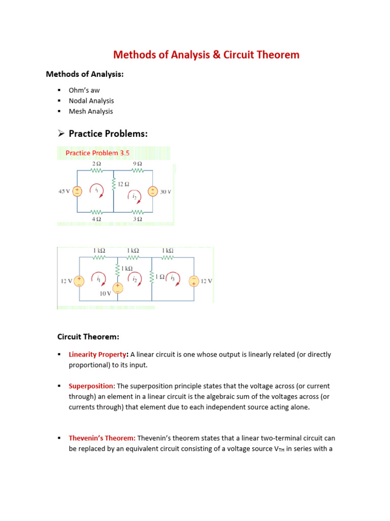 Circuit Analysis for Engineers | PDF