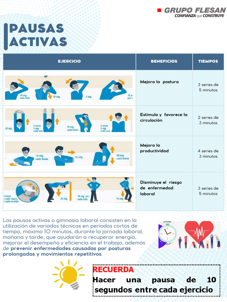 Beneficios de las Pausas Activas | PDF