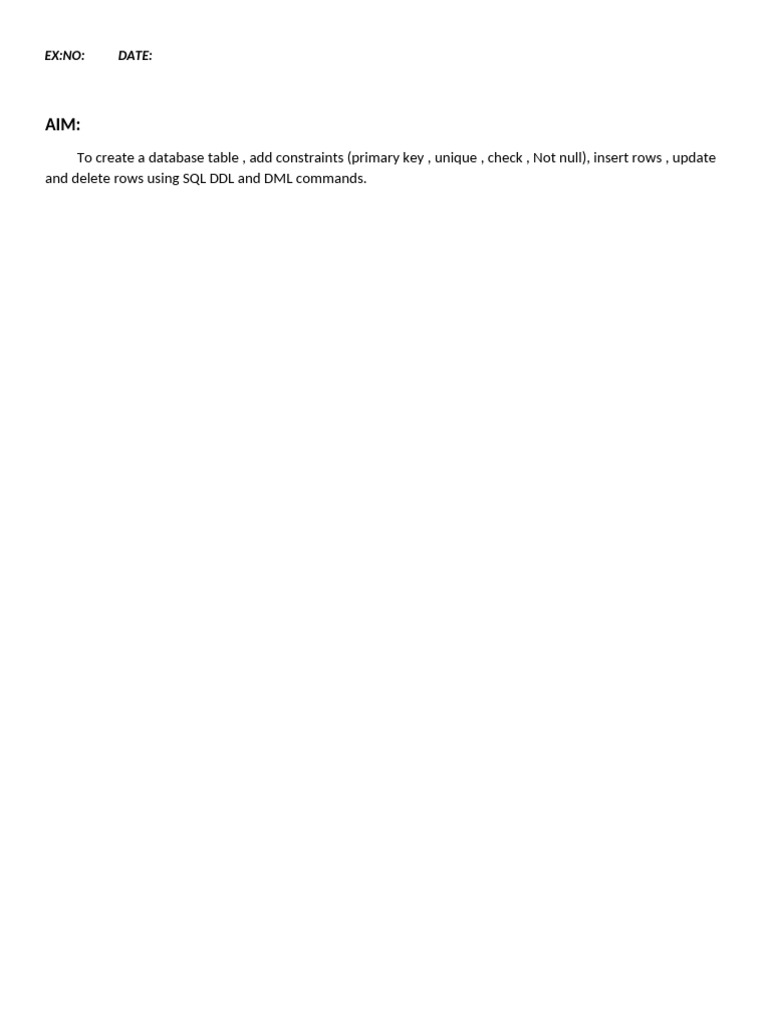 Dbms Laboratory | PDF