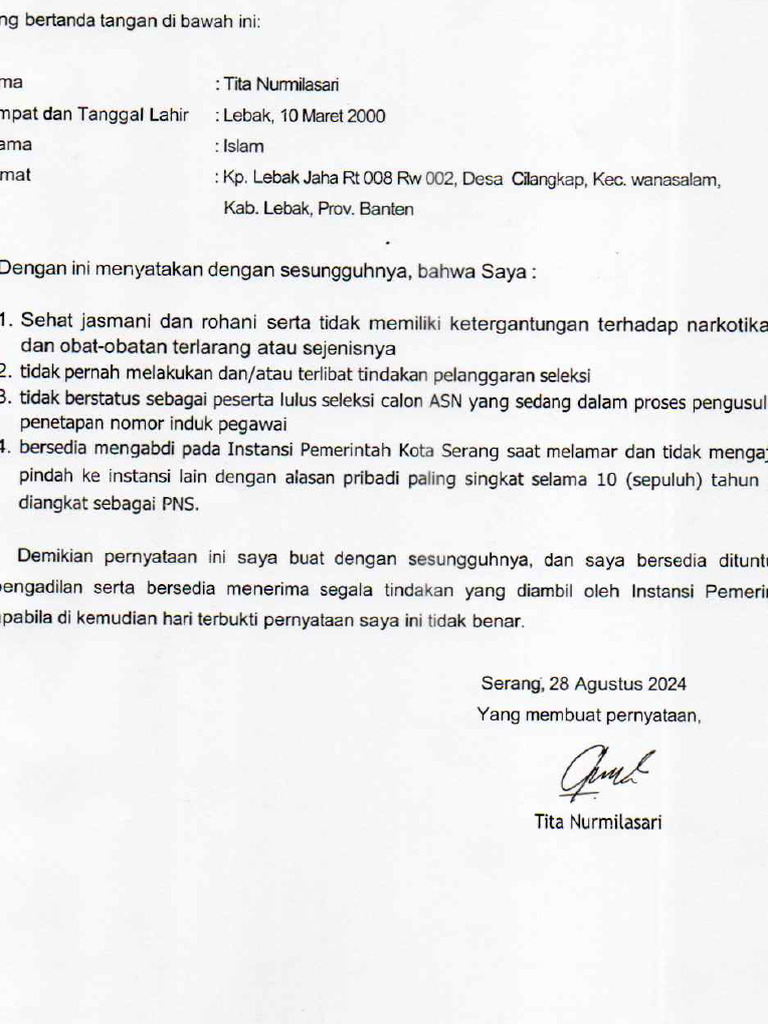 2. SURAT PERNYATAAN (2) | PDF