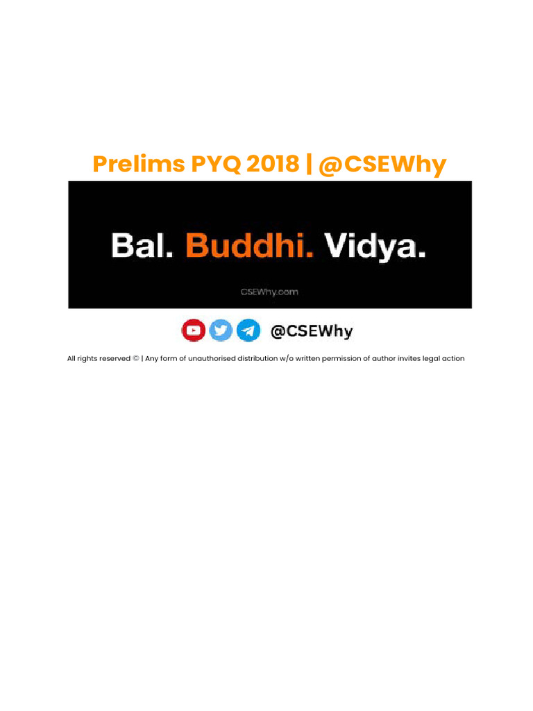 Csewhy Hindi 2018 Pyq Sample | PDF