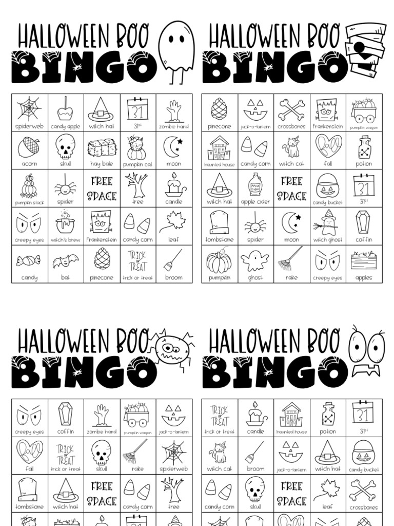 Halloween Boo Halloween Boo: Bingo Bingo | PDF | Trick Or Treating ...