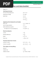 Physics ATAR Y11 Formulae and Data Sheet | PDF | Electronvolt | Neutron