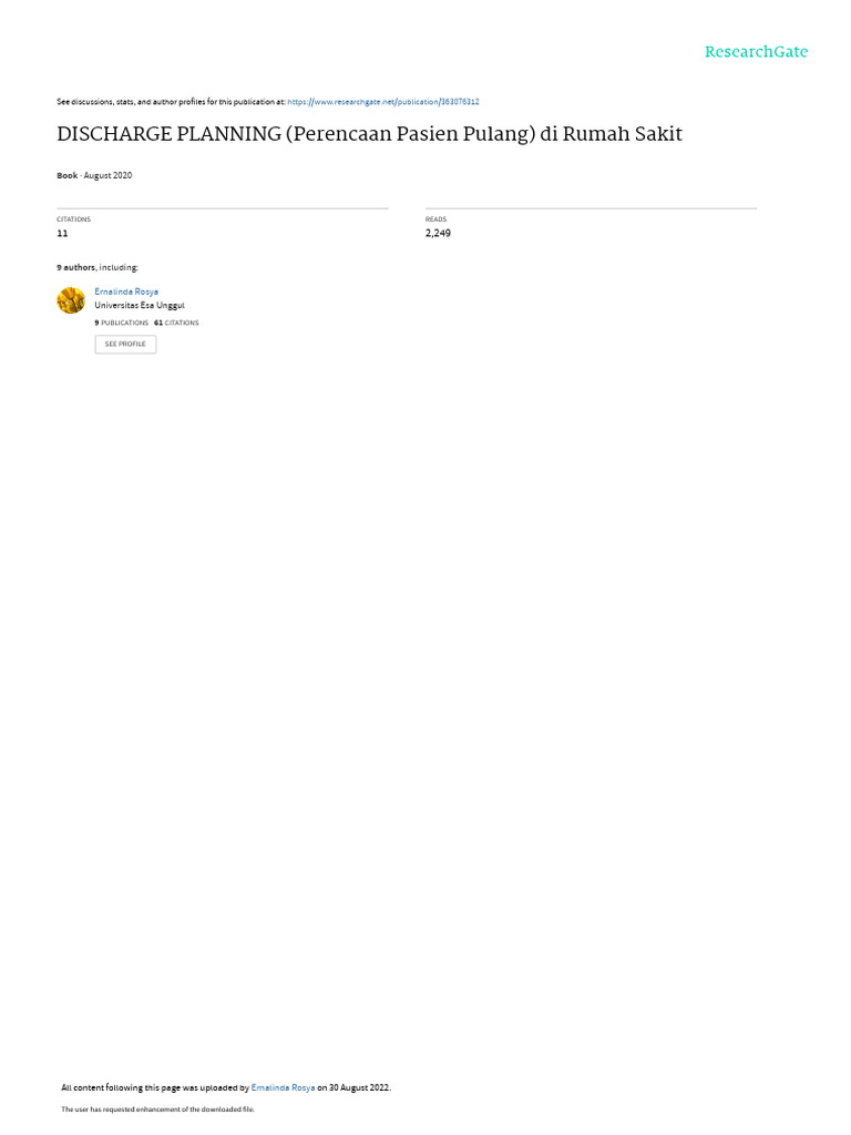 Buku Discharge Planning | PDF