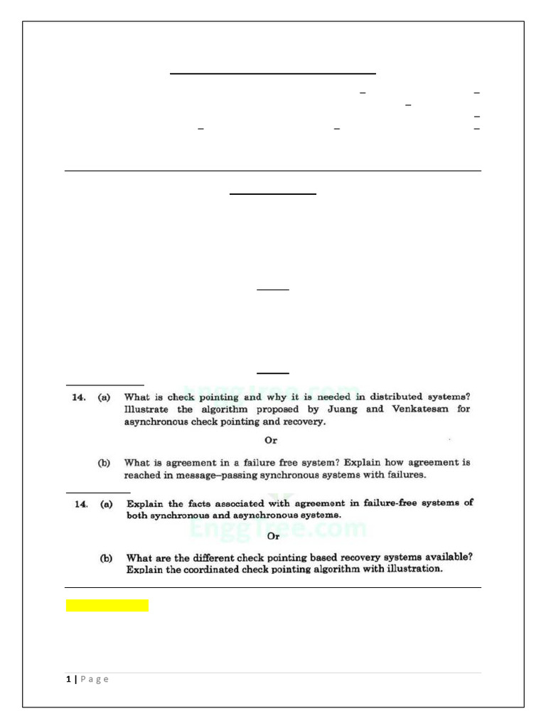 Distributed Systems Consensus And Recovery Pdf Distributed Computing Computer Engineering