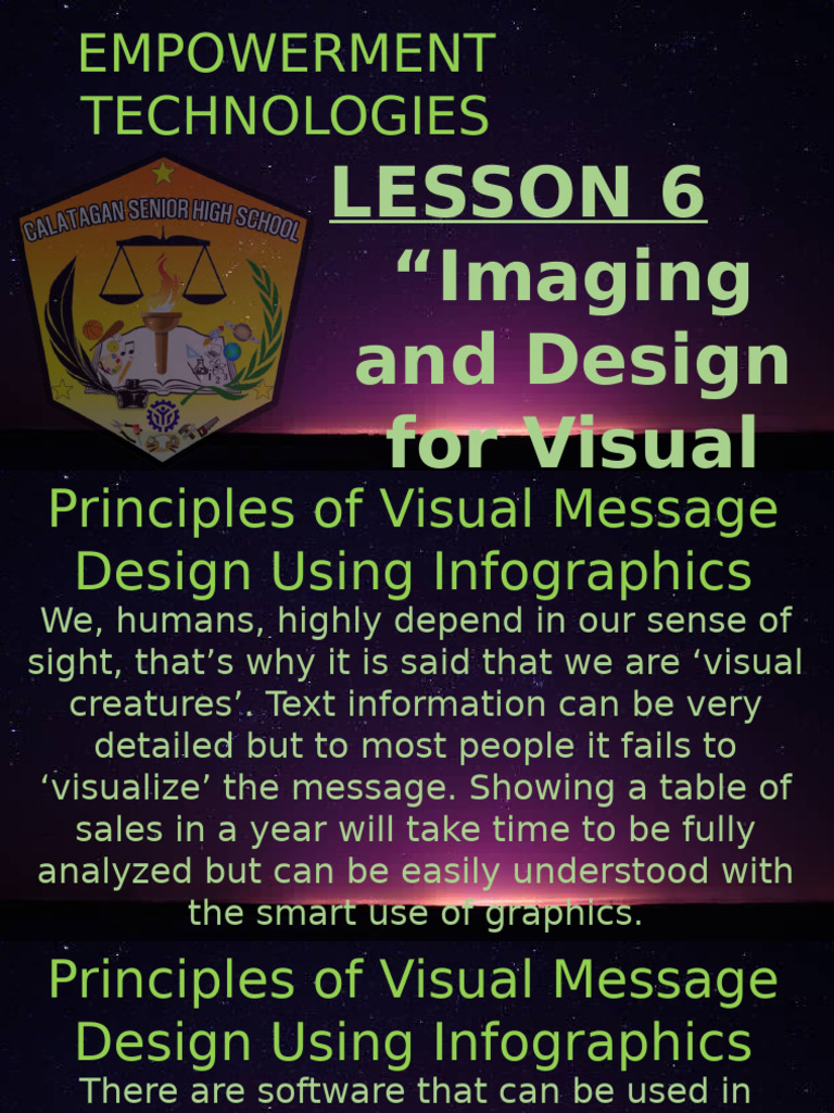 Empowerment Technologies Lesson 6 | PDF | Infographics | Chart