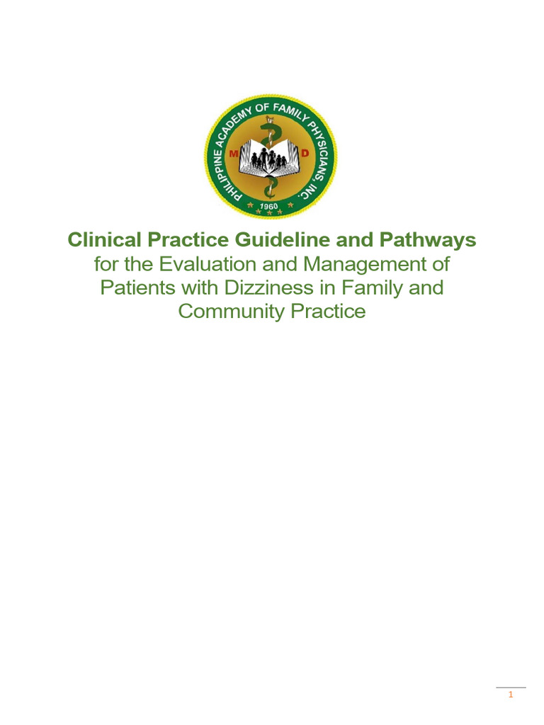 (CPG) Clinical Practice Guideline and Pathways For The Evaluation and ...