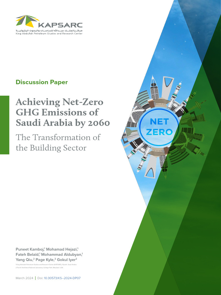 KS 2024 DP07 Saudi Arabia Net Zero GHG Emissions by 2060 Transformation ...