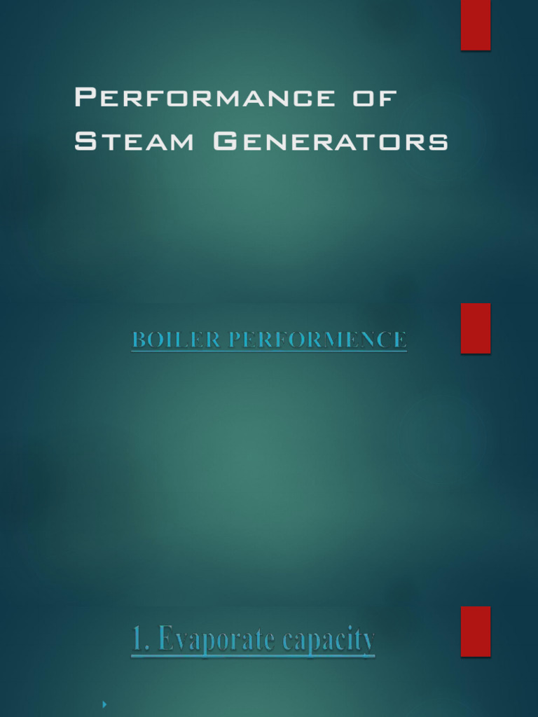performfamnce of steam generation | PDF