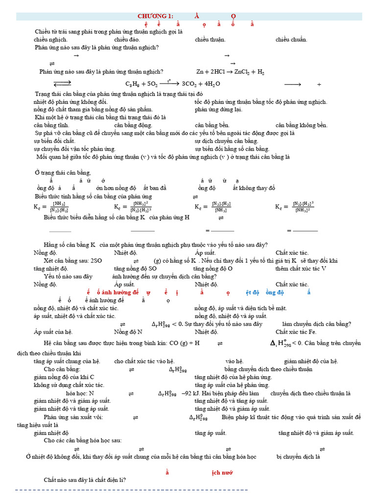 2024 - HOÁ 11 - TỔNG ÔN CK1 | PDF