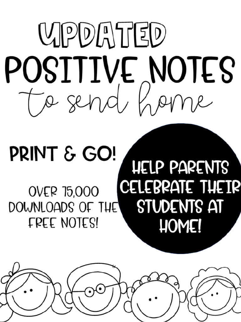 Updated Positive Notes to Send Home TPT | PDF