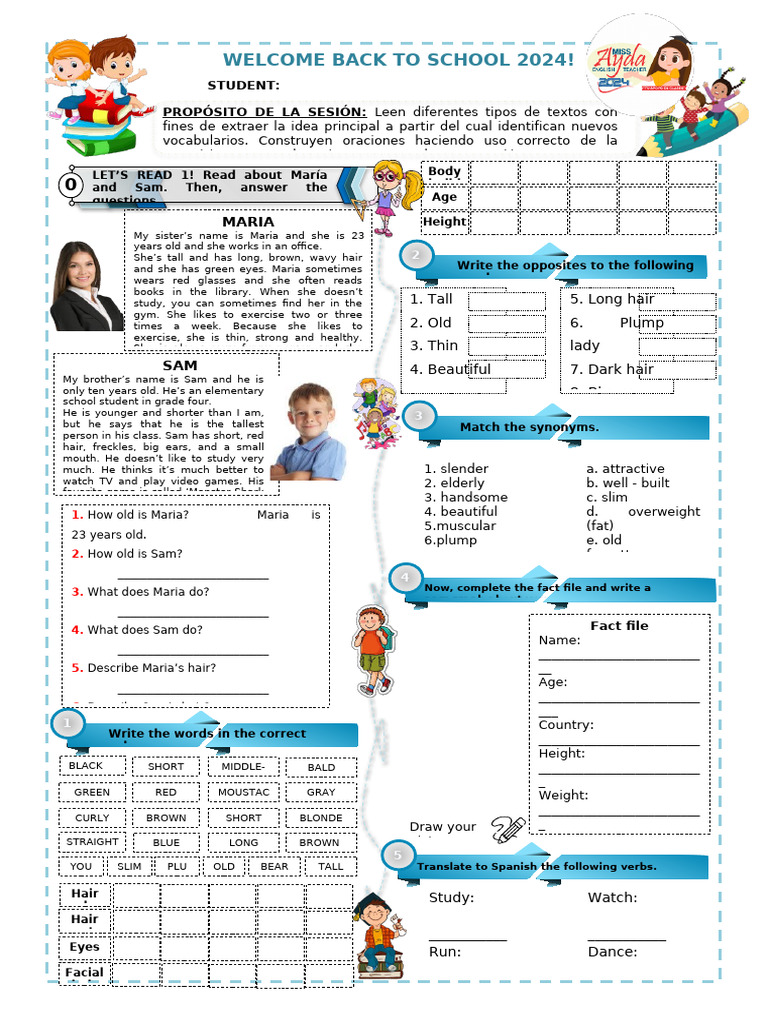 Ficha1 - Evaluación Diagóstica - Semana1 3er Grado | PDF