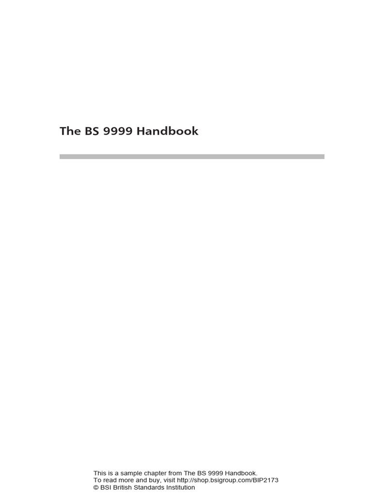 BS 9999 Handbook Overview | PDF | Fires | Risk