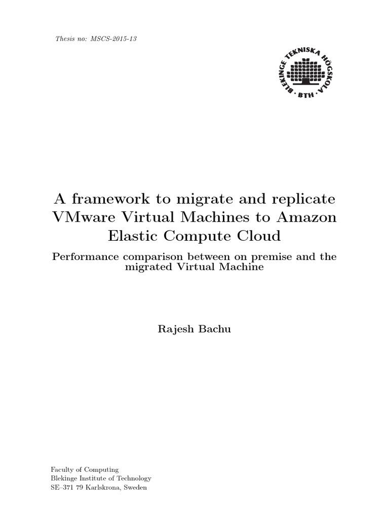 A Framework To Migrate and Replicate Vmware Virtual Machines 4xvvk4vwz4 | PDF | Virtualization ...