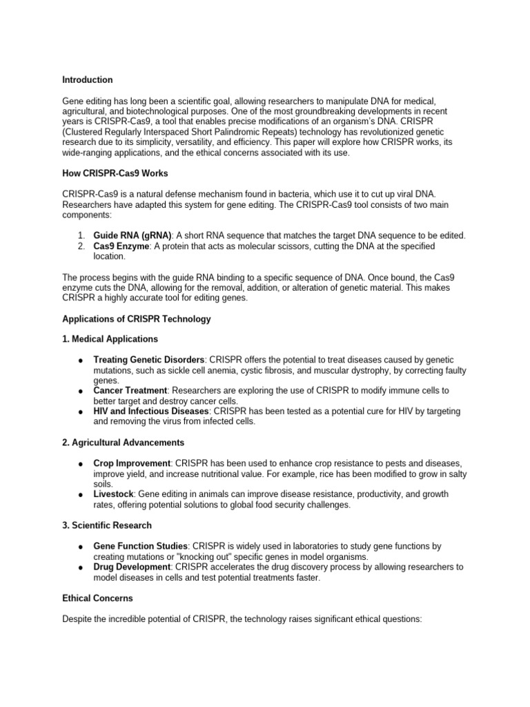 CRISPR | PDF | Crispr | Genetics