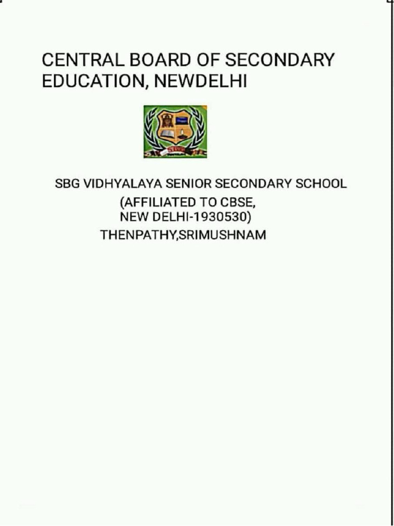 Vasanthakumar Chemistry 12 Project | PDF