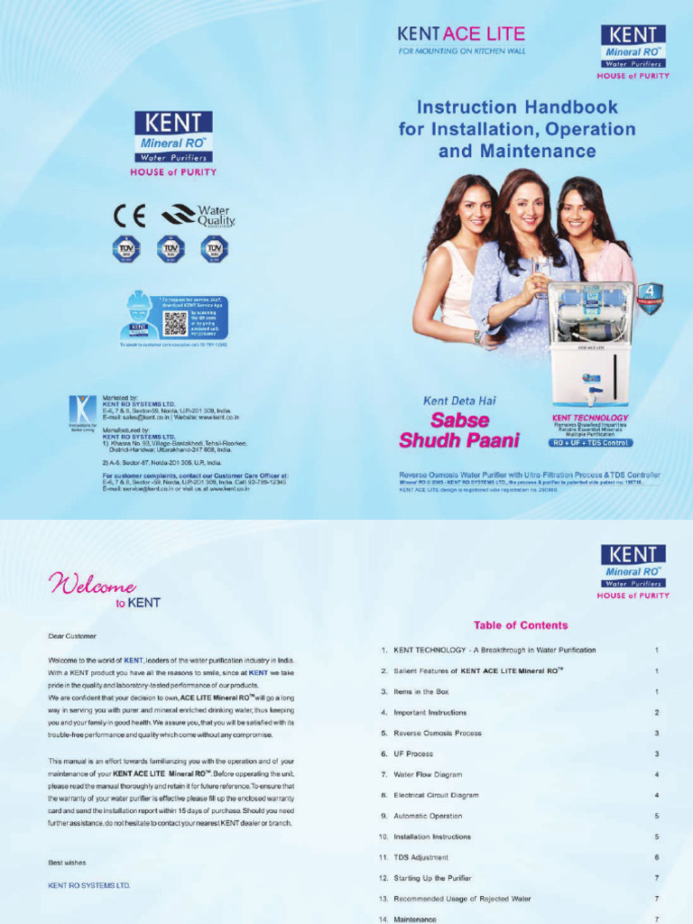 Kent Ace Lite 11105 | PDF