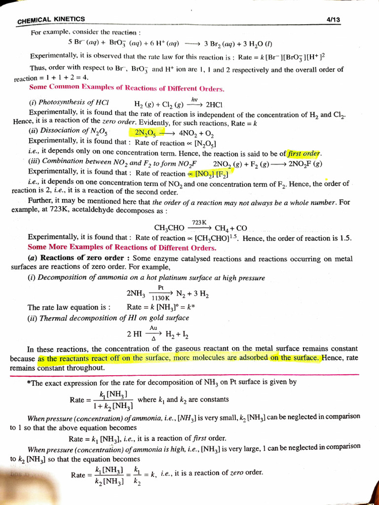 order of reaction | PDF | Reaction Rate | Chemical Reactions