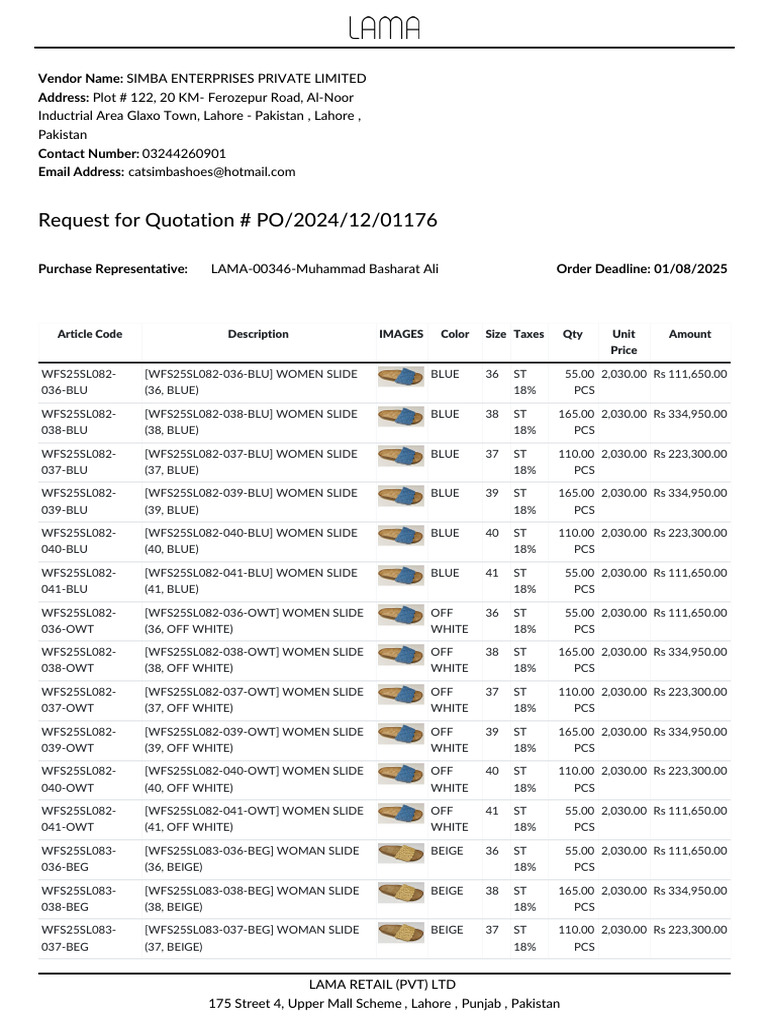 Request For Quotation - PO - 2024!12!01176 | PDF | Trade | Economies