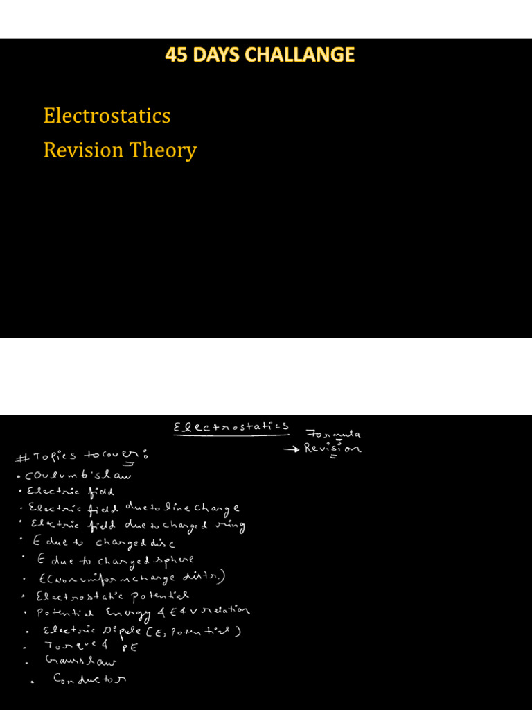 Electrostatic Formula Revision | PDF