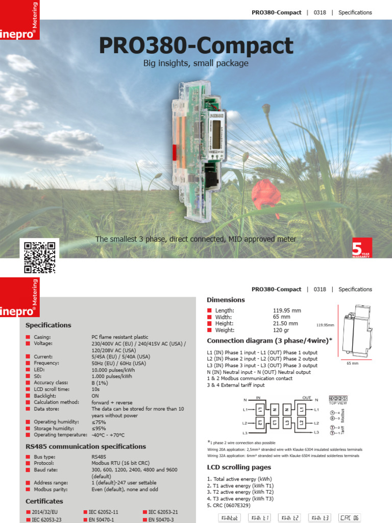 667e85f511786afcbe7431cf - PRO380-Compact Spec Sheet | PDF | Electrical ...