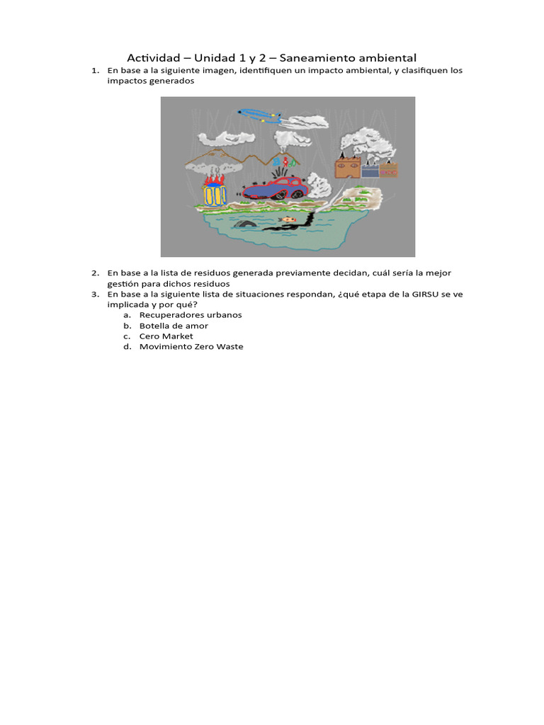 Actividad 1 y 2 - Saneamiento | PDF