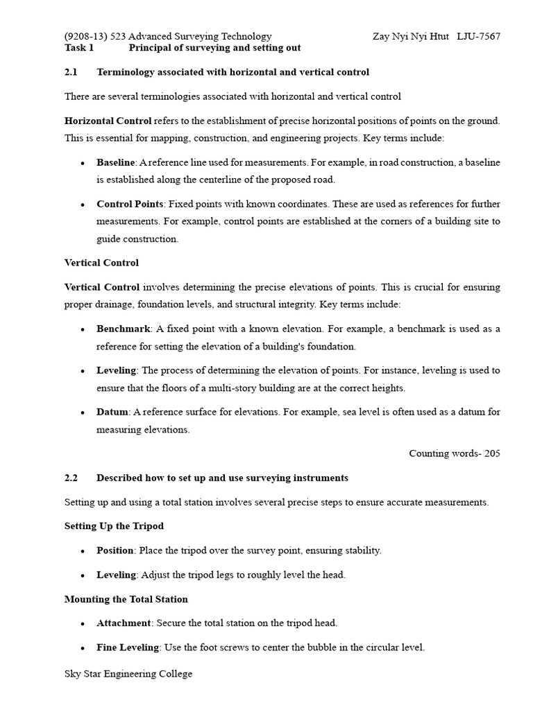 Final Task 1 | PDF | Surveying | Accuracy And Precision
