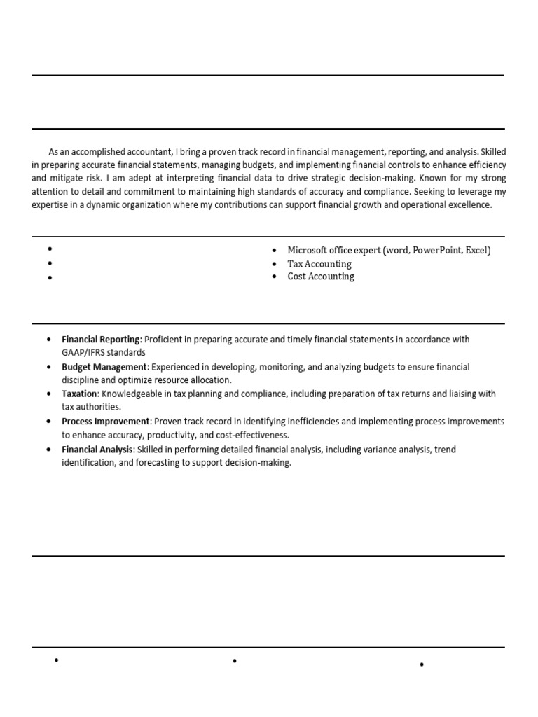 Alan Hamid Cv | PDF | Accounting | Financial Statement