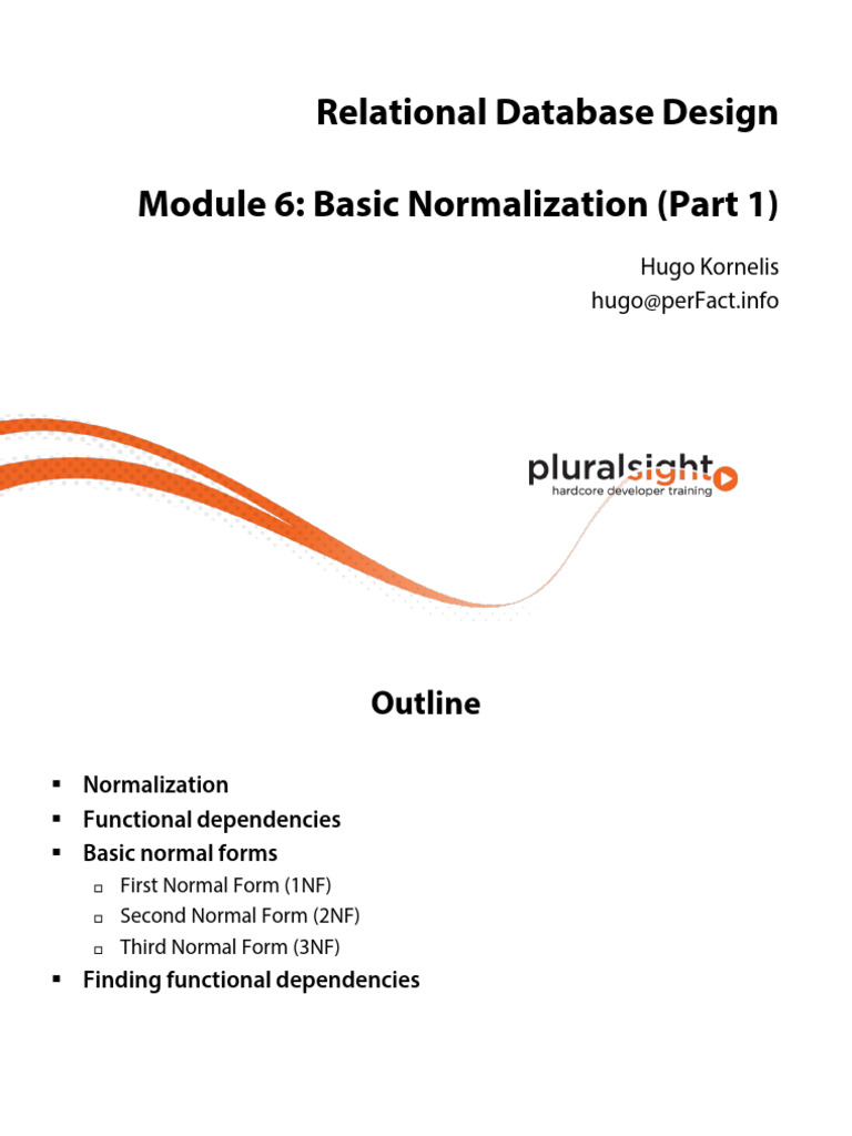 Relational Database Normalization Guide | PDF | Data Management | Information Retrieval