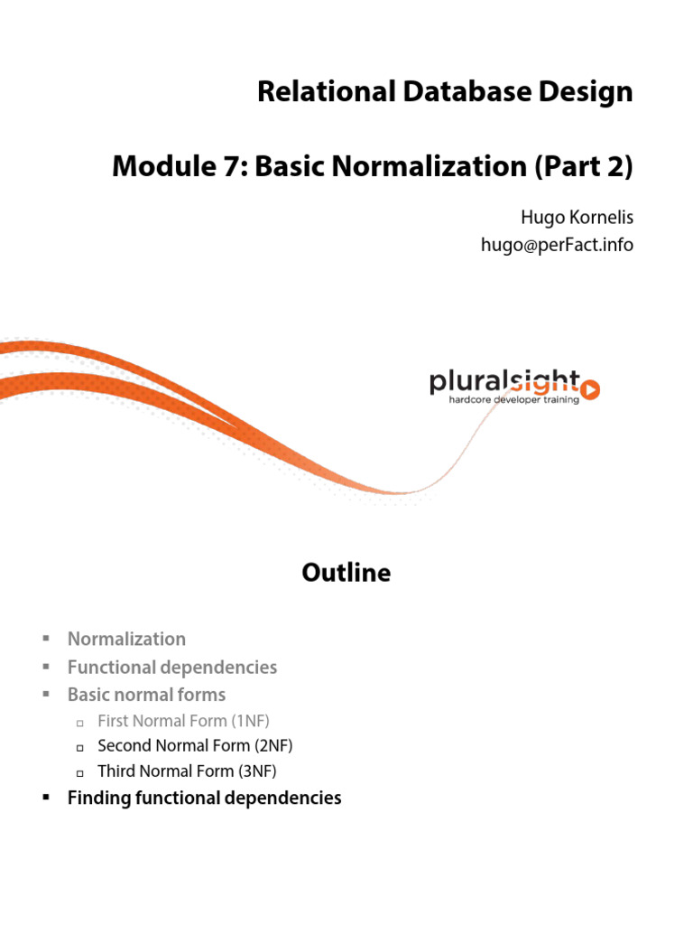 7 Rel DB Design 07 Norm2 Slides | PDF | Databases | Computing