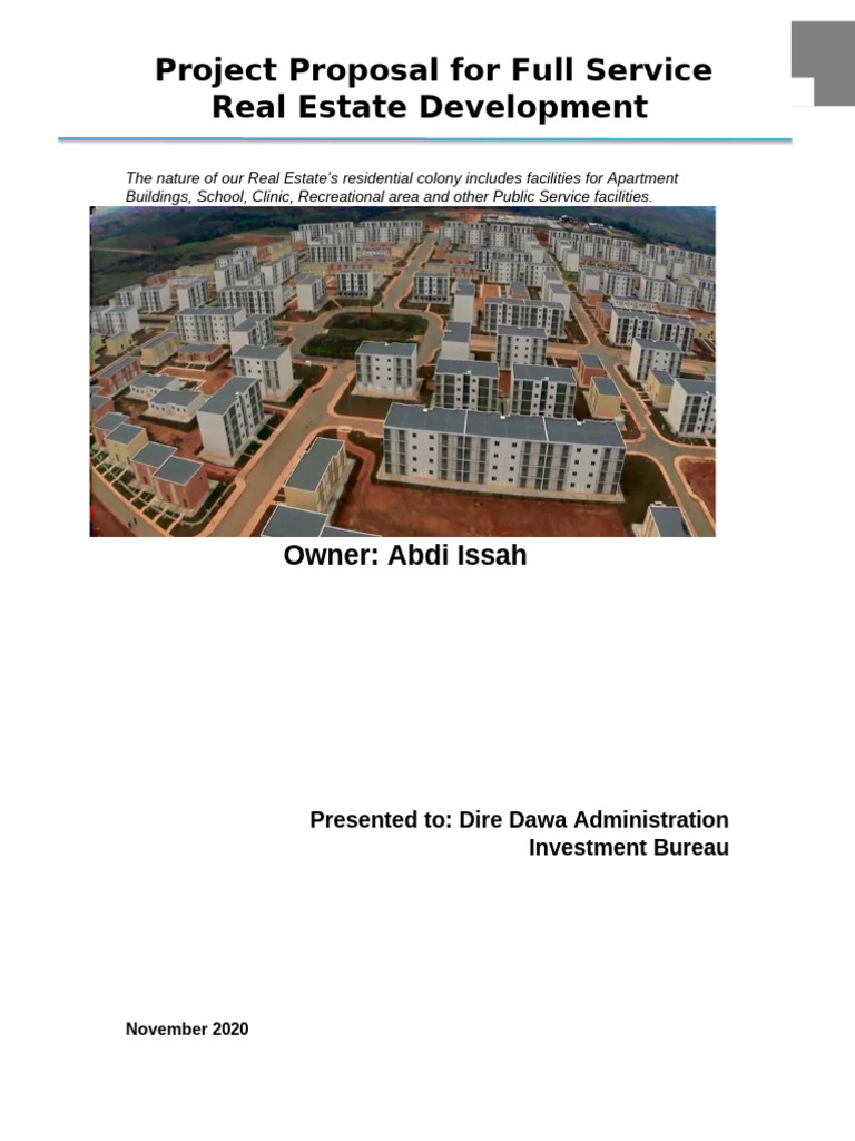 Abdi Issa DD Realestate Project | PDF | Cost Of Goods Sold | Expense
