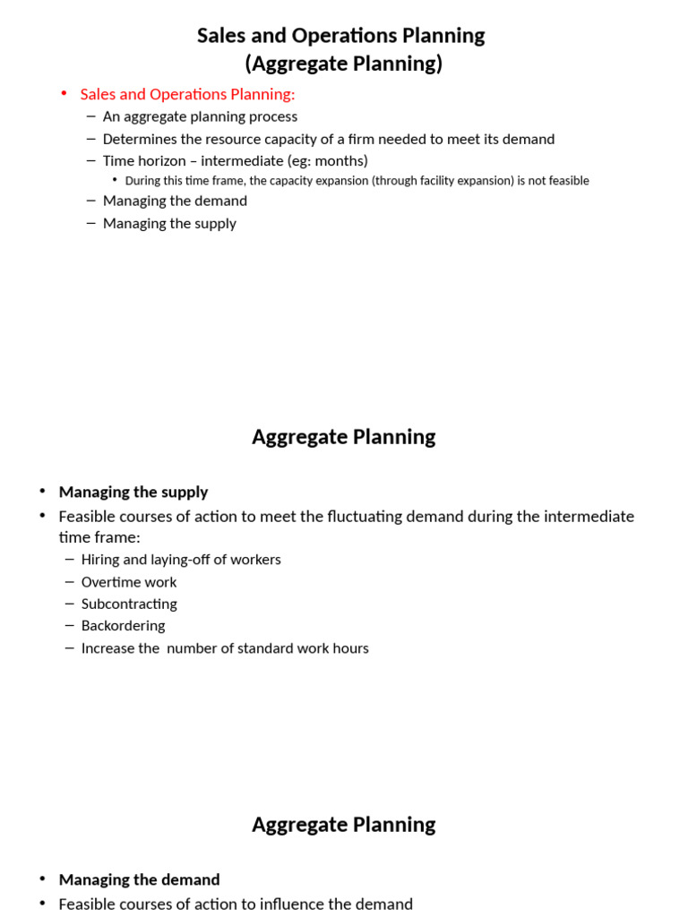 L7 - Aggregate Planning - MRP - Scheduling | PDF | Lean Manufacturing ...