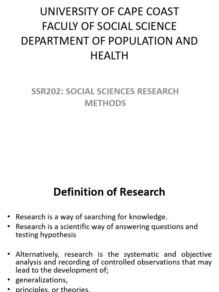 Understanding Social Science Research Methods | PDF | Scientific Method ...