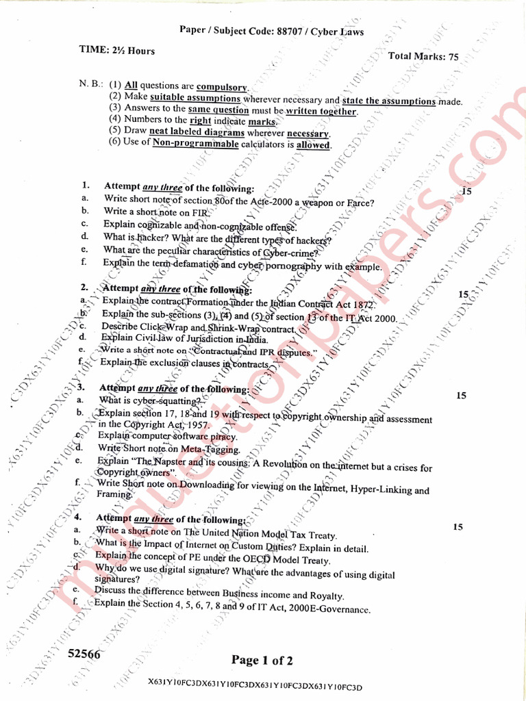 CL Tybsc It Sem 6 Question Paper | PDF