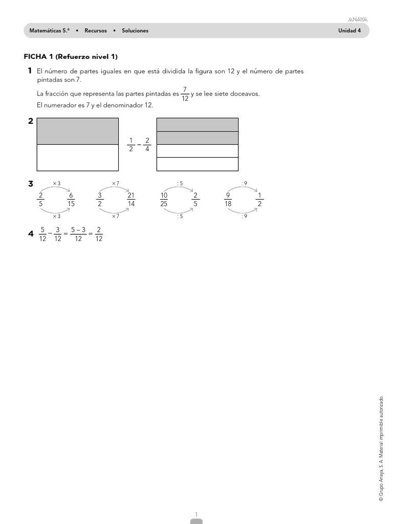 SA4_FICHAS DE REPASO_SOLUCIONES | PDF | Lexicología | Álgebra