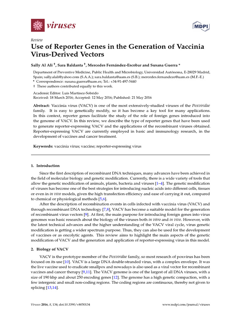 varíola bovina | PDF | Viral Vector | Virus