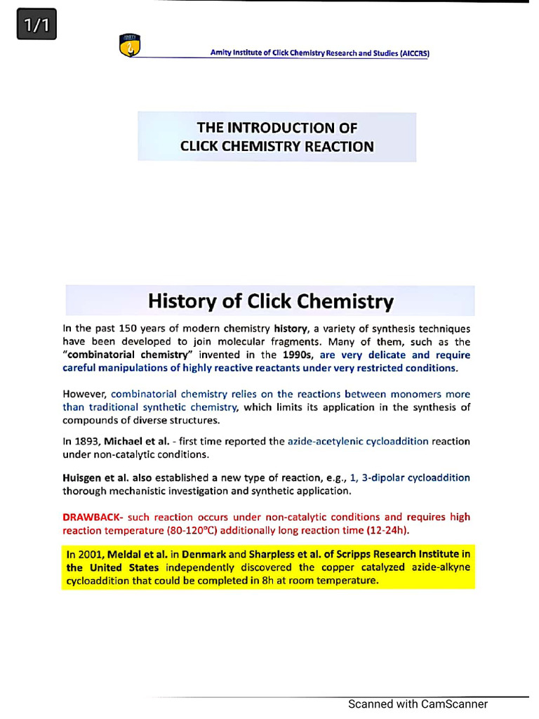 click chem module 1 | PDF