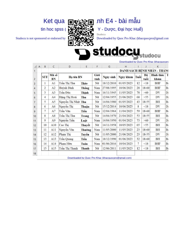 Ket Qua Bai Thuc Hanh e4 Bai Mau | PDF