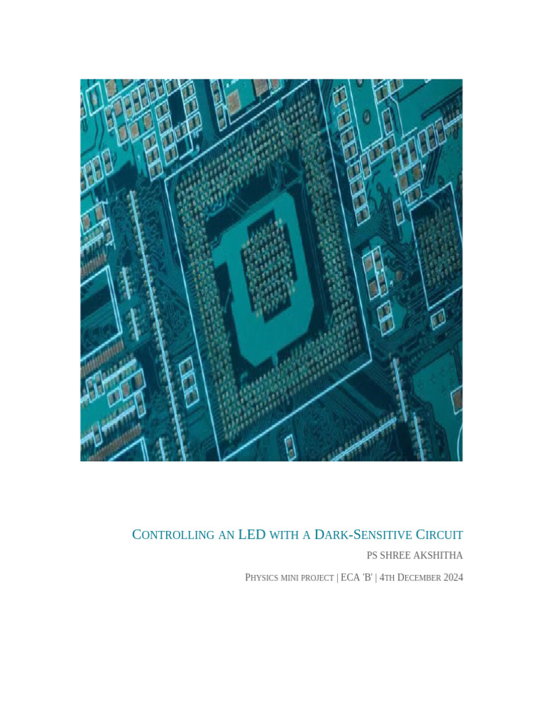 Controlling An LED Mini Project | PDF | Resistor | Transistor