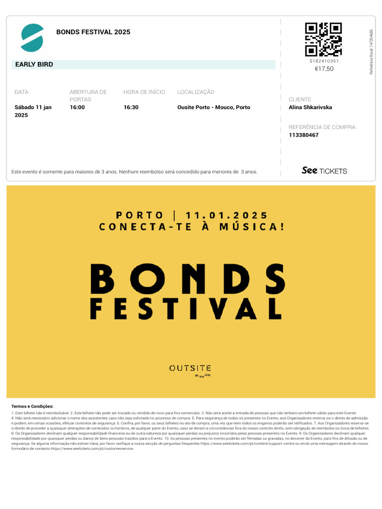 Bonds Festival 2025 Tickets 113380467 | PDF