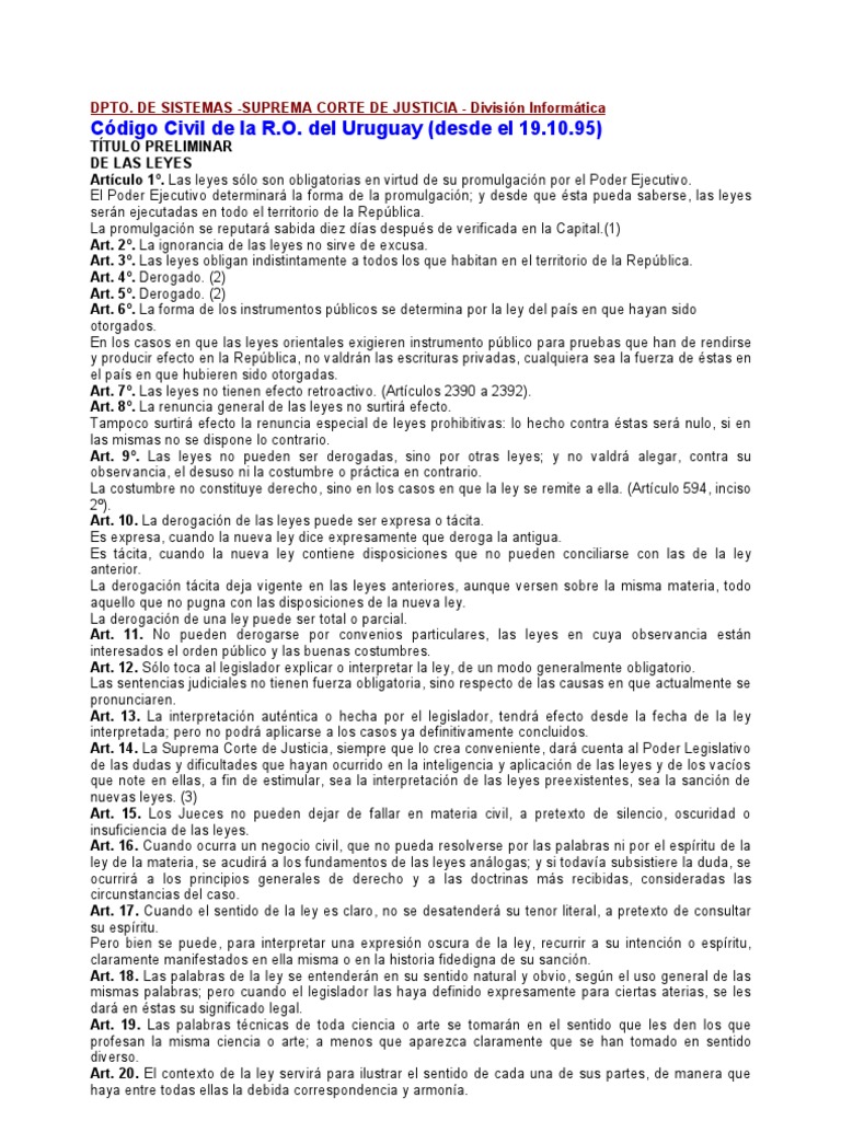 Codigo Civil Uruguay Pdf Matrimonio Divorcio
