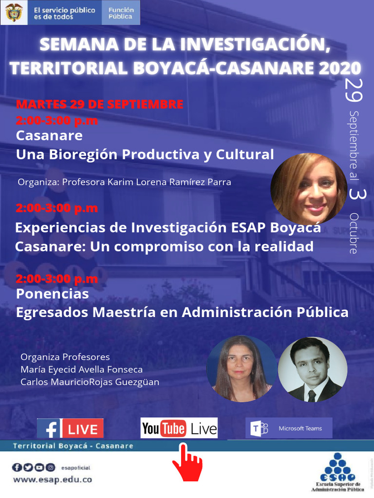 Poster Semana Investigacion Esap Territorial Boyacá Casanare | PDF